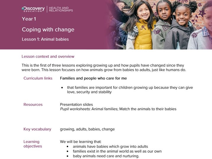 Year 1: Growing and changing | Discovery Education